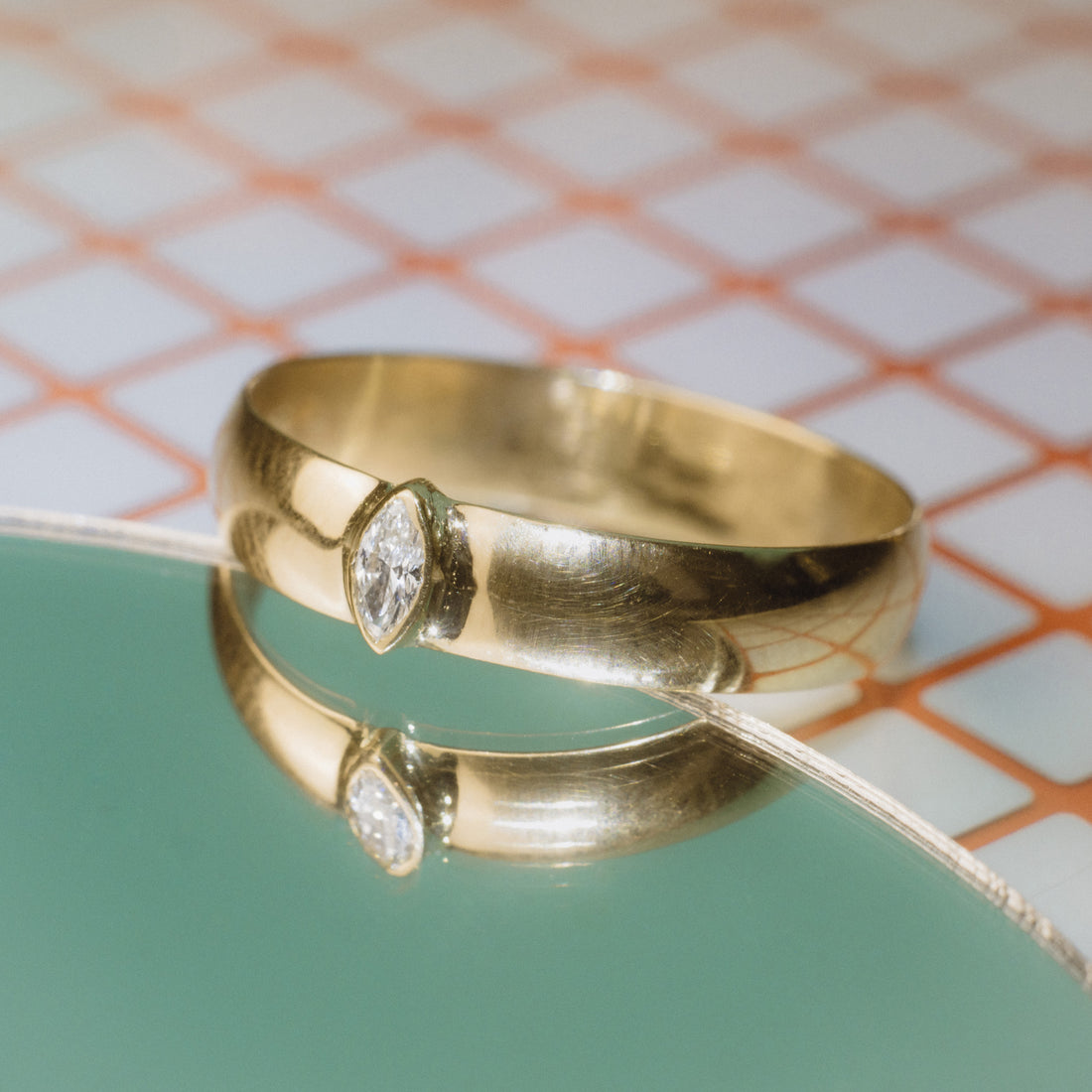 Marquis Diamond Band – Goodluck Handmade